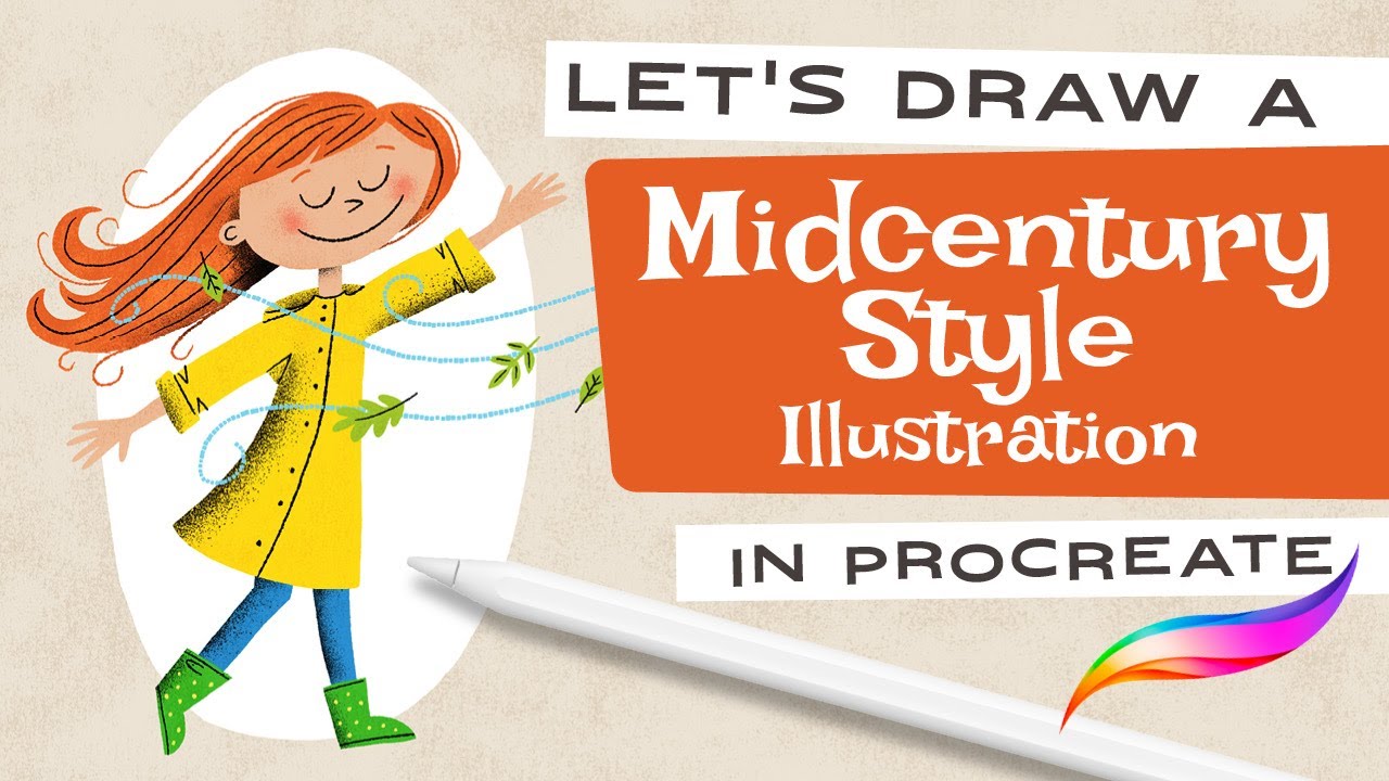 Creating a Mid-Century Illustration with Procreate - Stay Home and Draw ...