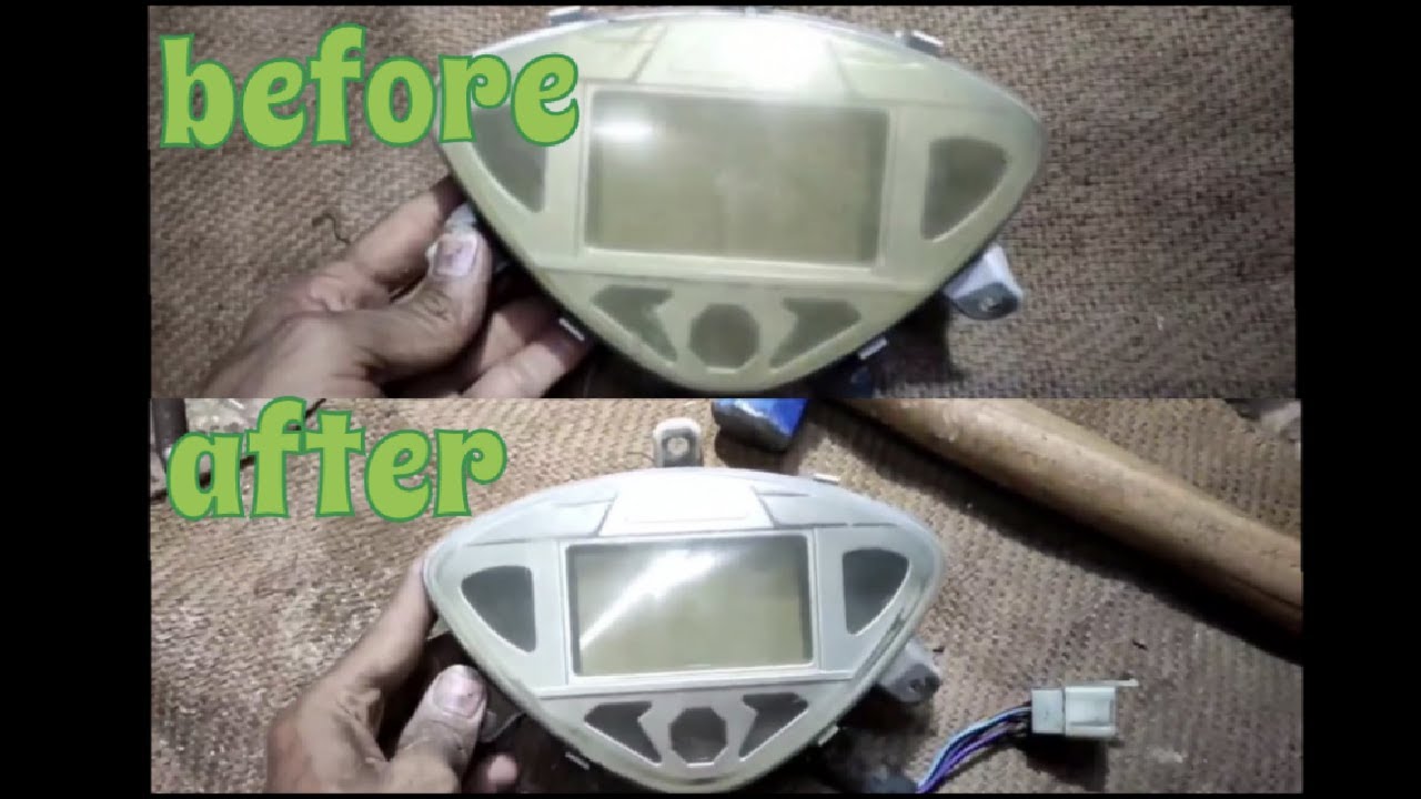 How to clean bike yellow speedometer glass 🏍️🛵🚙🚗 - YouTube