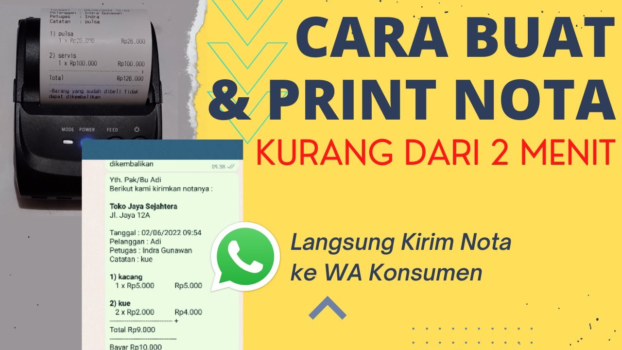 Wow Contoh Cara Membuat Nota / Invoice Print Nota / Struk Penjualan ...