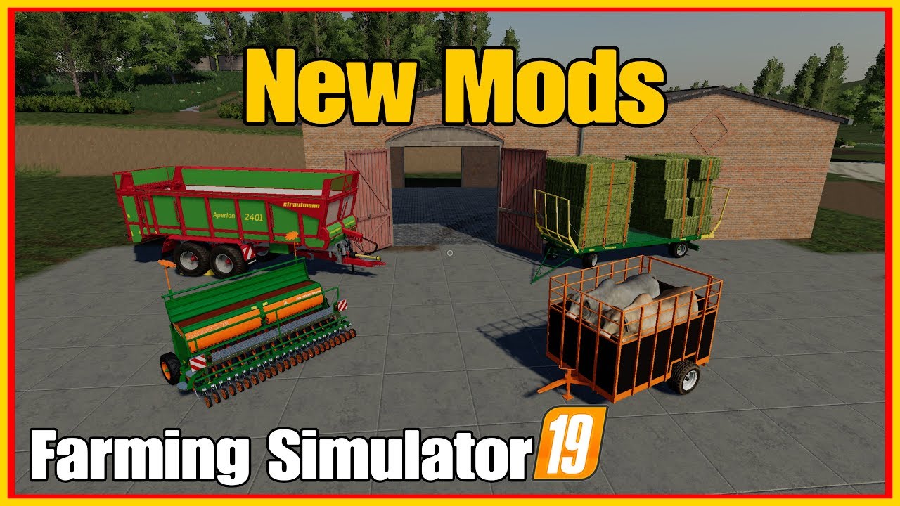fs19 new mods strautman trailer,cattle trailer baling trailer - YouTube