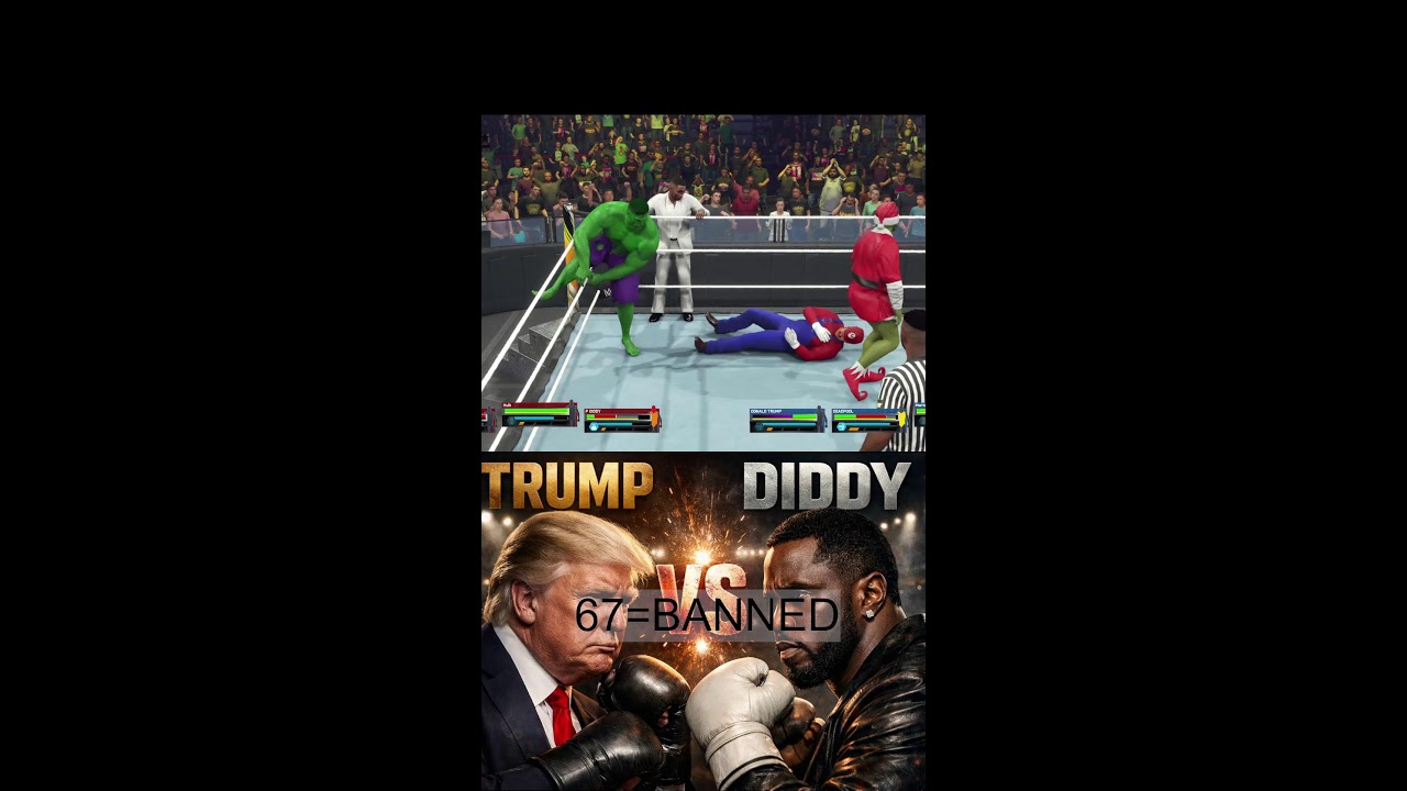 DONALD TRUMP VS P DIDDY WWE 2K25 - YouTube
