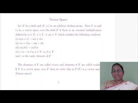 Linear Algebra-I (vector space) - YouTube