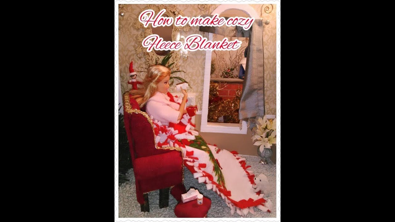Diy/How to make/ Barbie Doll size Fleece Blanket for your Doll/Dollar ...