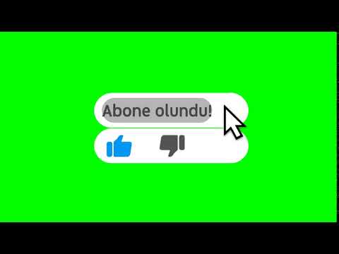 Green Screen Abone Ol Yazısı!