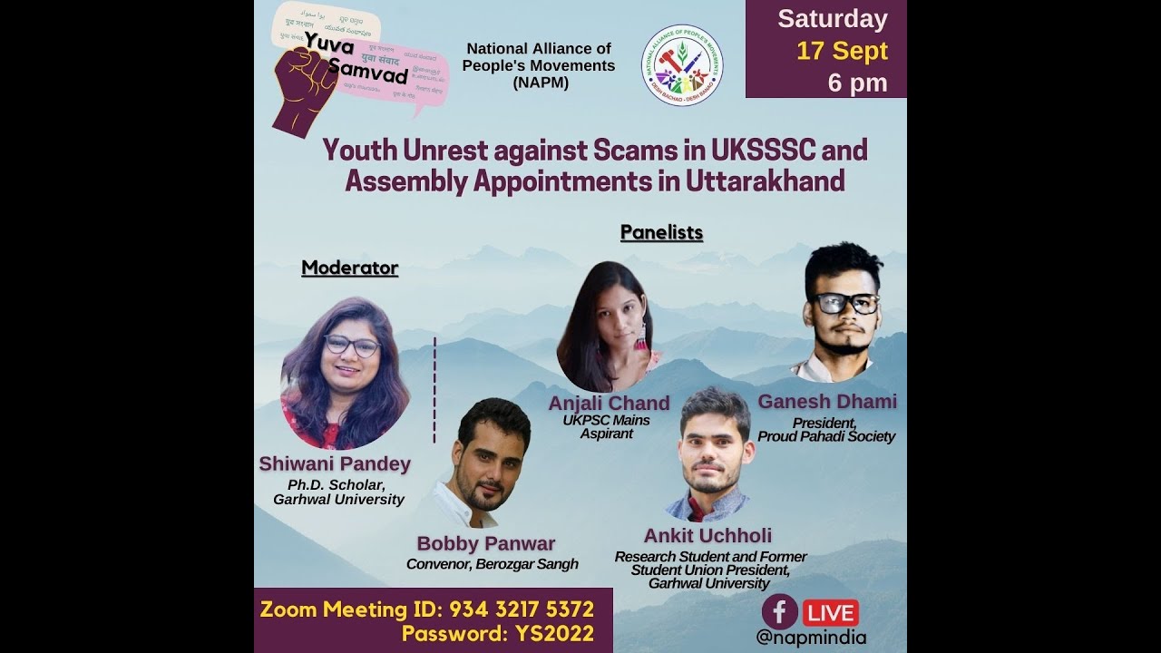 YS64 | Youth Unrest against Scams in UKSSSC and Assembly Appointments ...