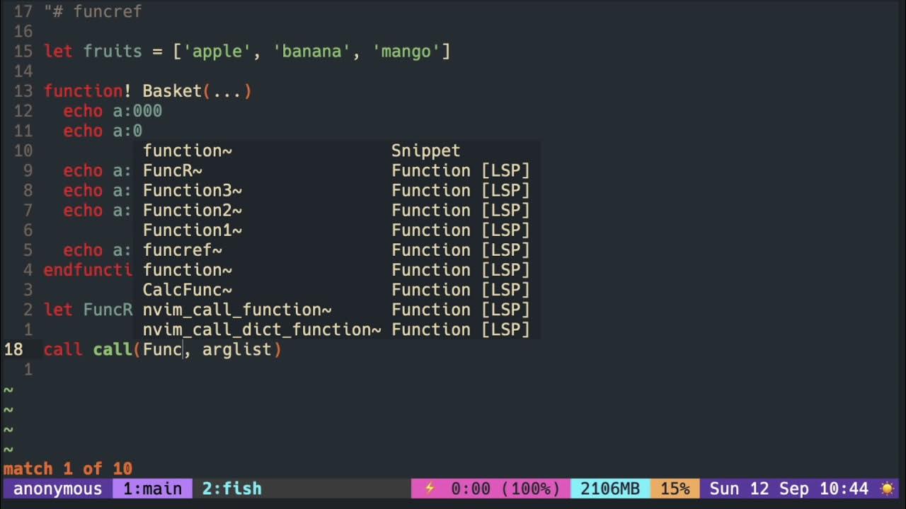 Vimscript Tutorial Function Function Reference Youtube