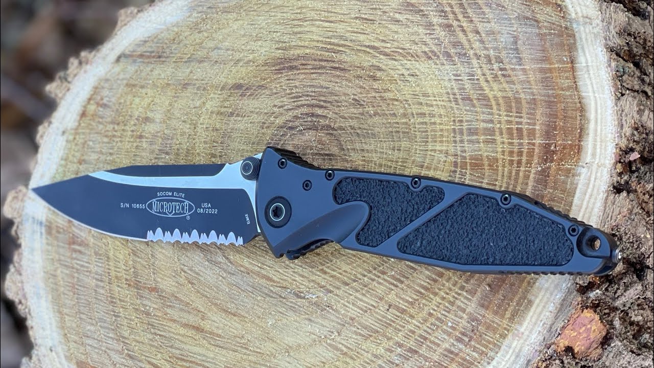 Microtech Socom elite manual partially serrated overview and review ...