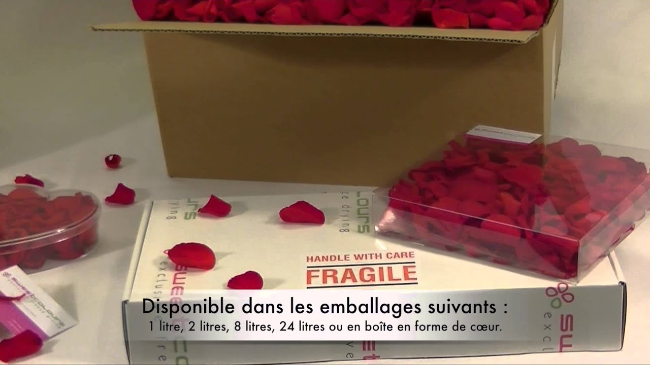 Pétales de roses conservés 'Rouge' - YouTube