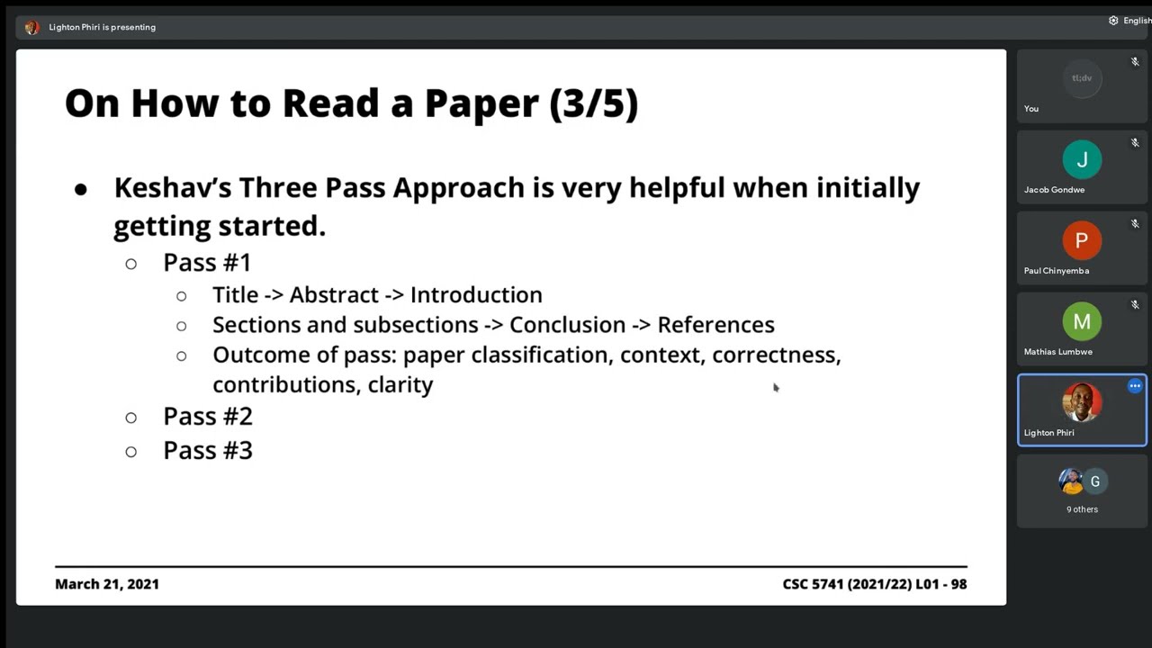 Research Basics | How to Read a Paper: Keshav's Three-Pass Approach ...
