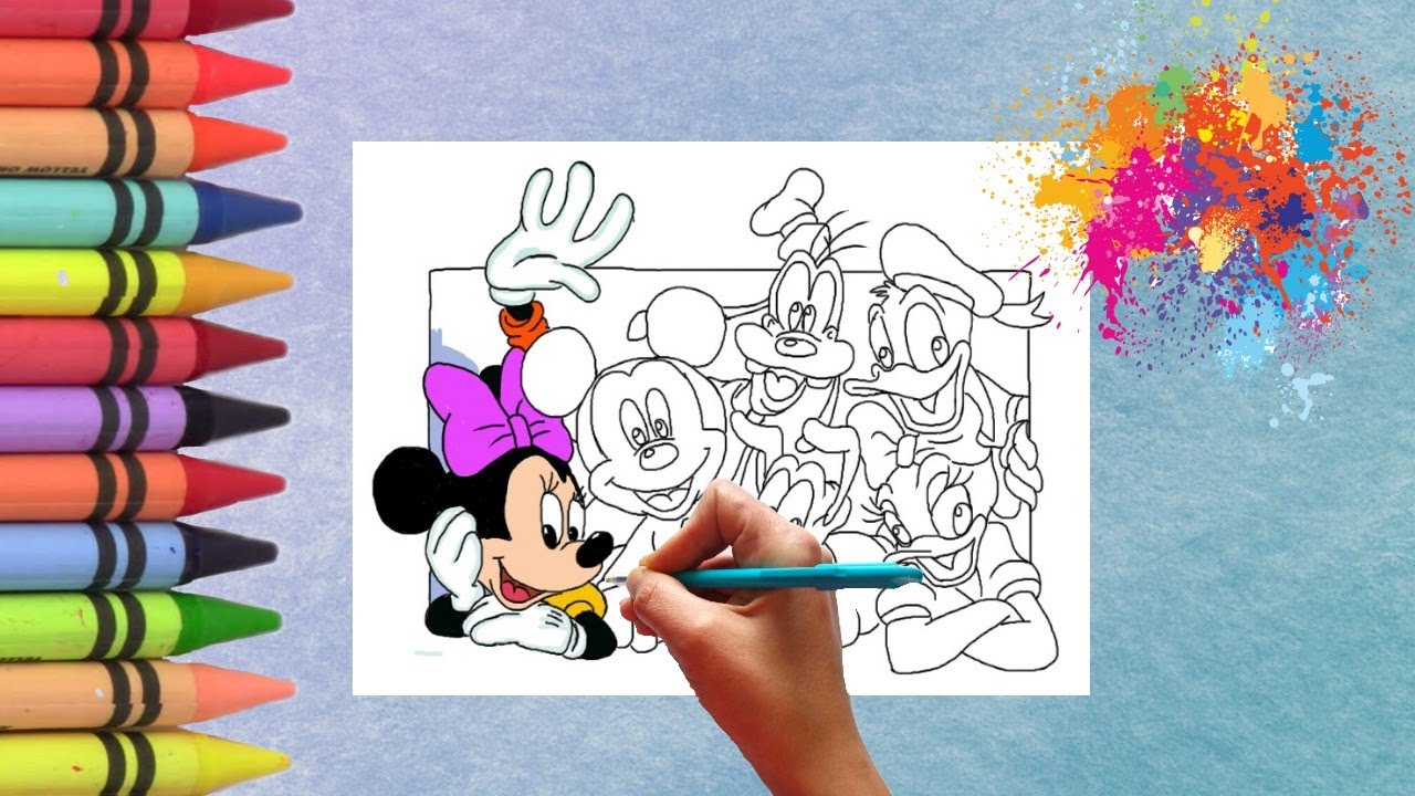 How to draw Disney Mickey Mouse and friends - YouTube