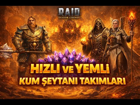 9 TURDA & YEMLI FULL OTOMATIK KUM ŞEYTANI TAKIMLARI | RAID SHADOW LEGENDS TÜRKÇE