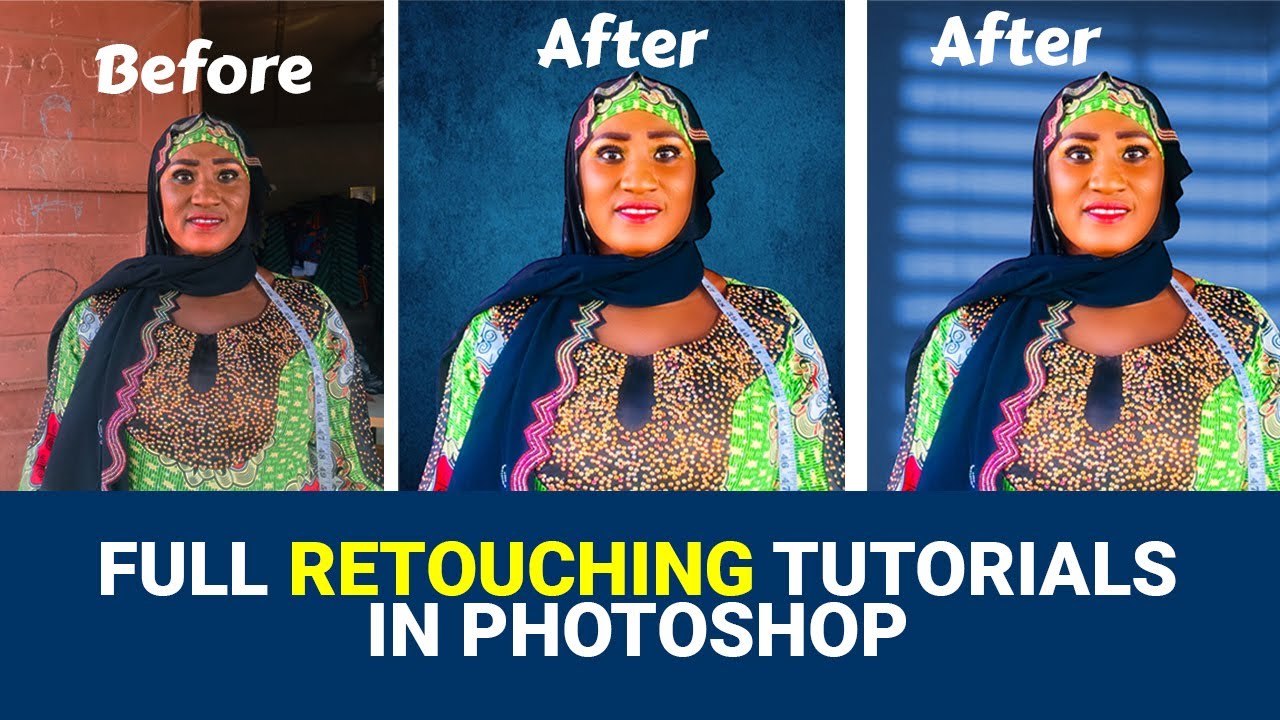 Complete Tutorial on Photo Retouching and Background Replacement - YouTube