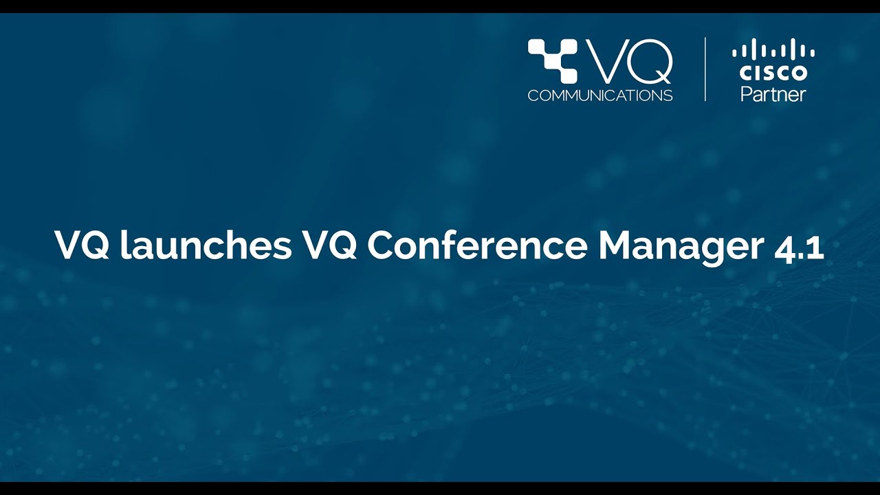 VQ launches VQ Conference Manager 4.1 - YouTube