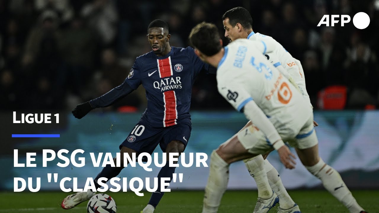 Football: le PSG domine l'OM à domicile (3-1) | AFP - YouTube