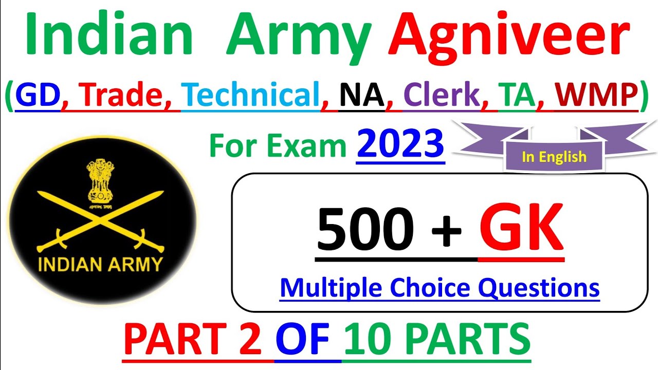 Army Agniveer GD Exam 17 Apr 2023 Important questions, Army GD Exam Apr ...