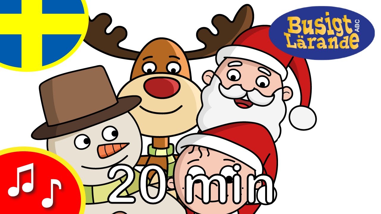 Jul fingerfamiljen med tomten, renen, tomtemor, snögubben och bebisen ...