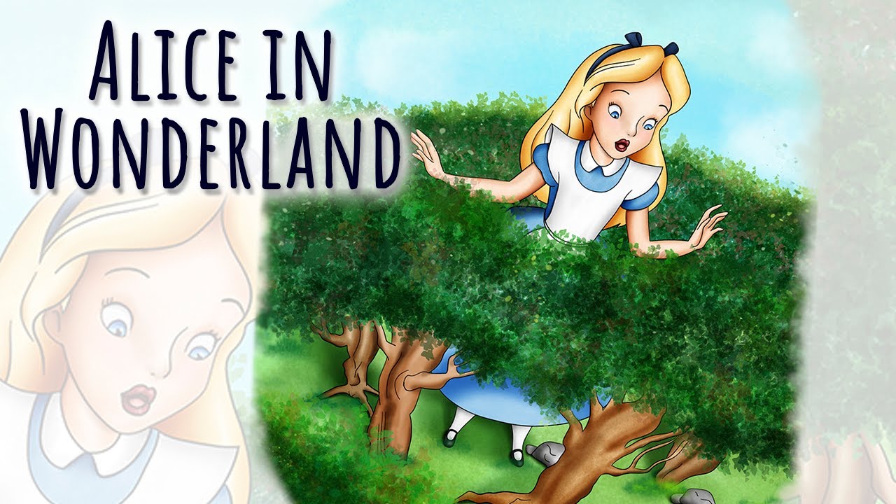 Coloring Giant Alice in Wonderland Drawing in Krita - YouTube