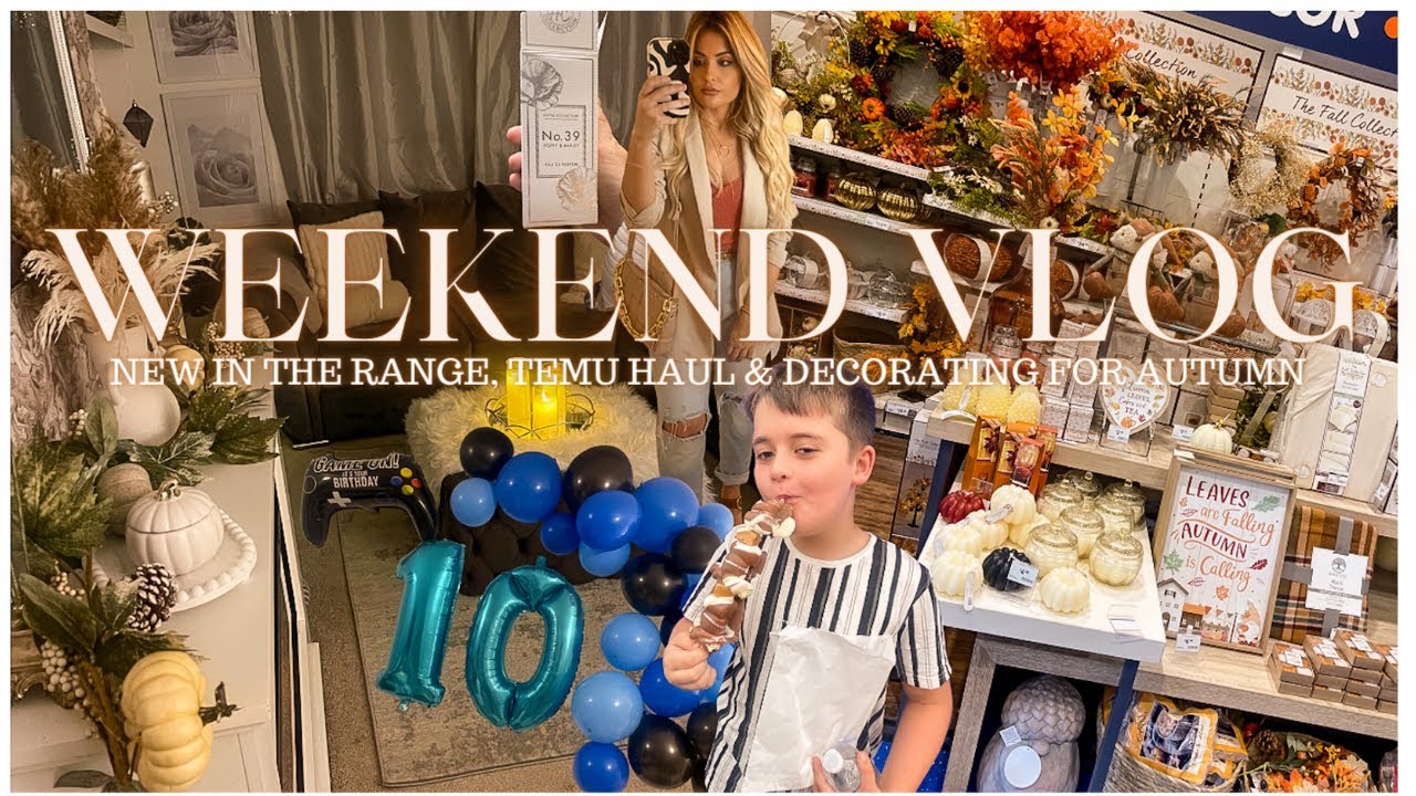 WEEKEND VLOG - NEW IN THE RANGE, AUTUMN DECORATING & A TEMU HAUL - YouTube