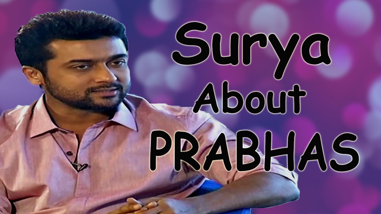 Surya About Prabhas Comments @ Rakshasudu Movie Promotion - YouTube