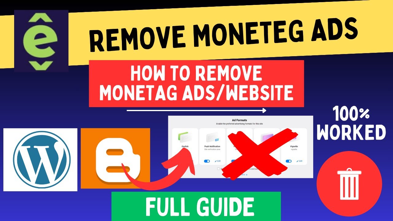 How To Remove Monetag Ads From Website For Blogger and WordPress ...