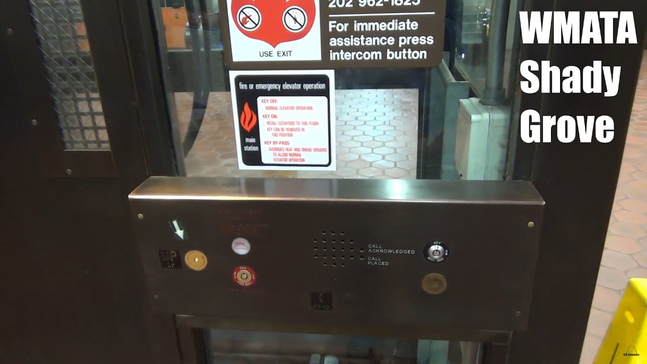 Glass Hydraulic Elevator at the Shady Grove WMATA Station in Derwood ...