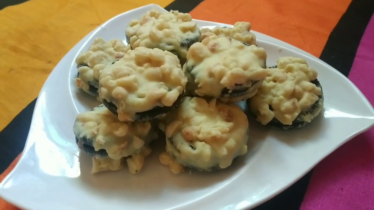 Resep OREO Coklat Kacang |SIMPEL & ENAK| No Oven No Mixer - YouTube