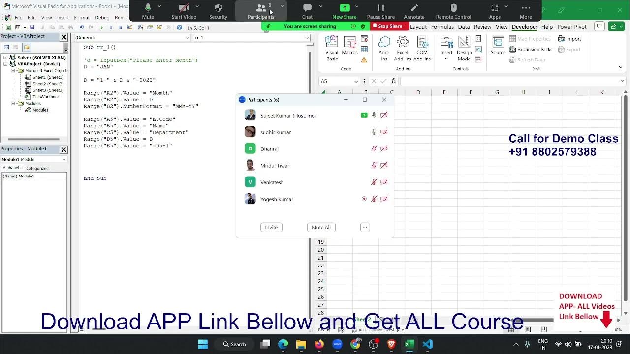 Make Auto Attendance Format with VBA Macros - YouTube
