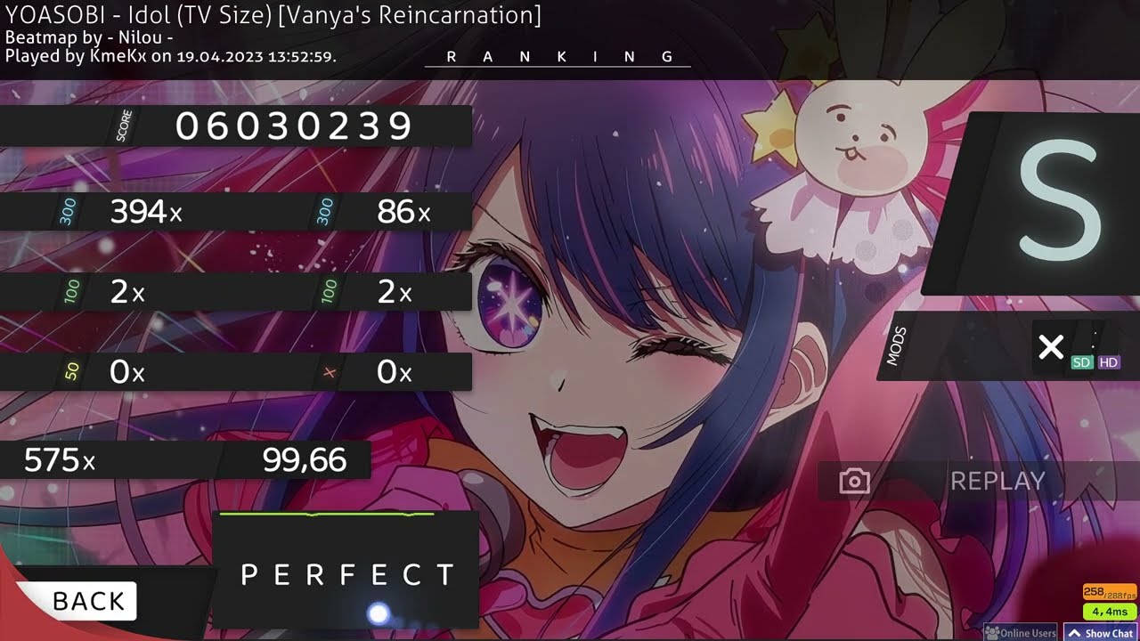 osu! | Idol - YOASOBI (TV Size) [Vanya's Reincarnation] +HD FC #osu ...