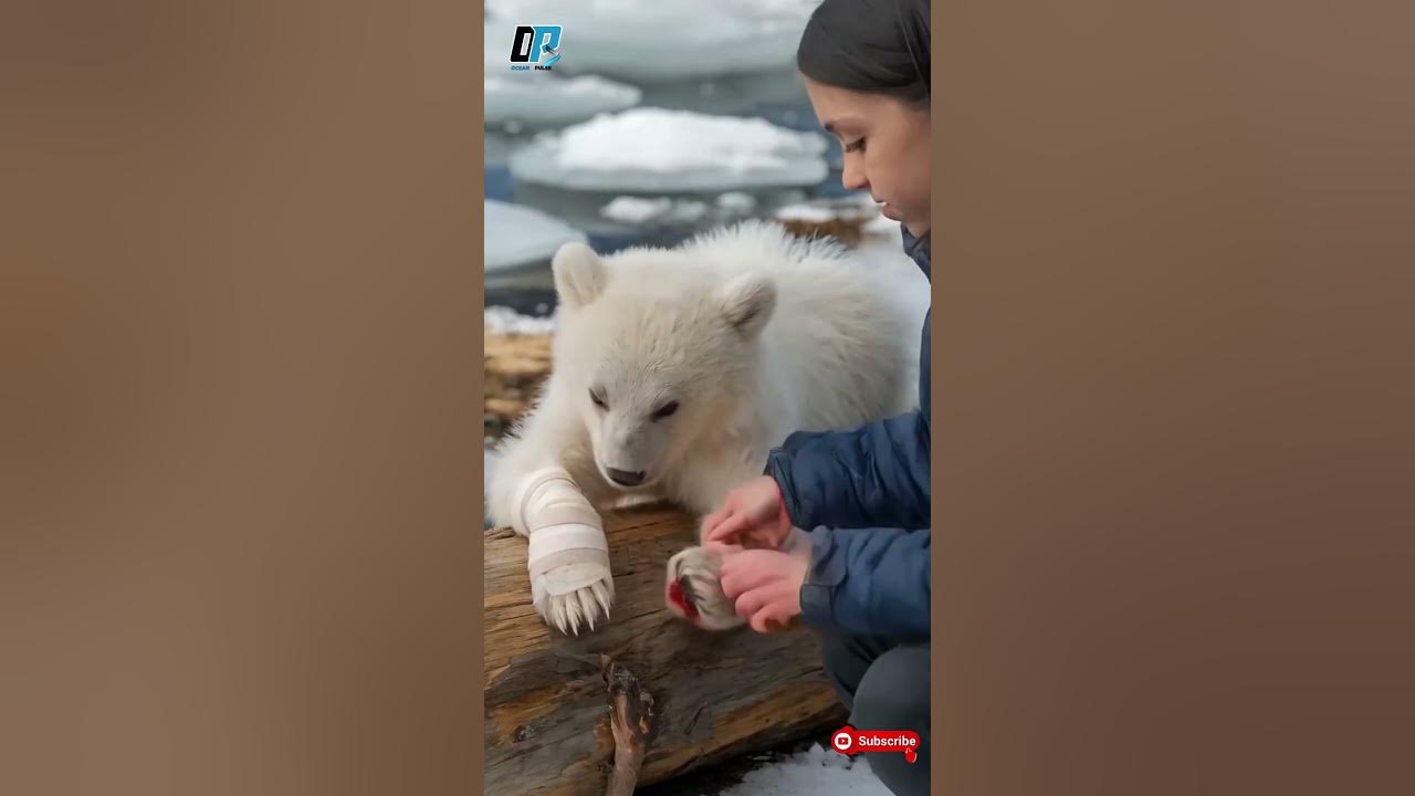 Injured Polar Bear Seeks Help from a Beautiful Girl | Heartwarming Rescue Story #shorts # ...