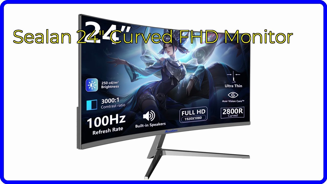 REVIEW (2025): Sealan 24" Curved FHD Monitor. ESSENTIAL details. - YouTube