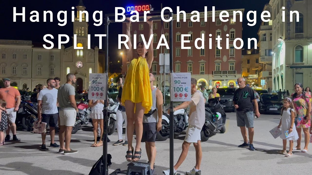 "How Long Can I Hang? Split’s Famous Bar Challenge" - YouTube