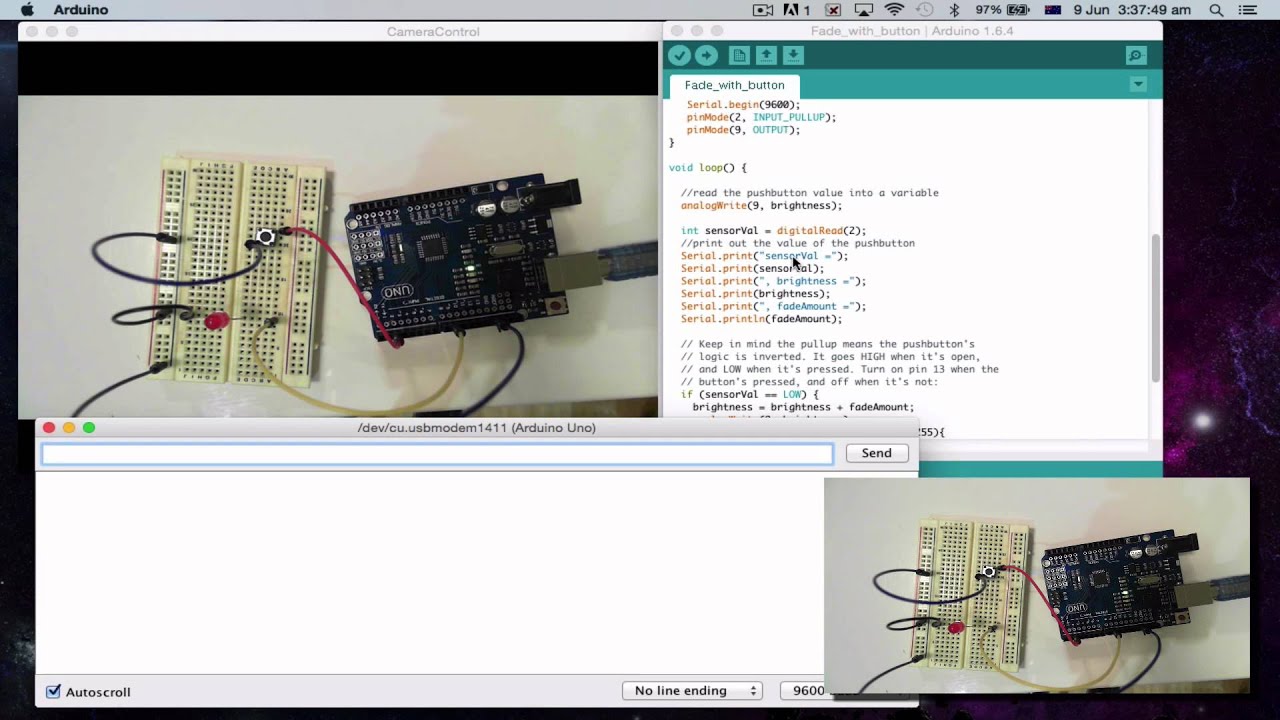 Arduino Tutorial 8 - Button to fade - YouTube
