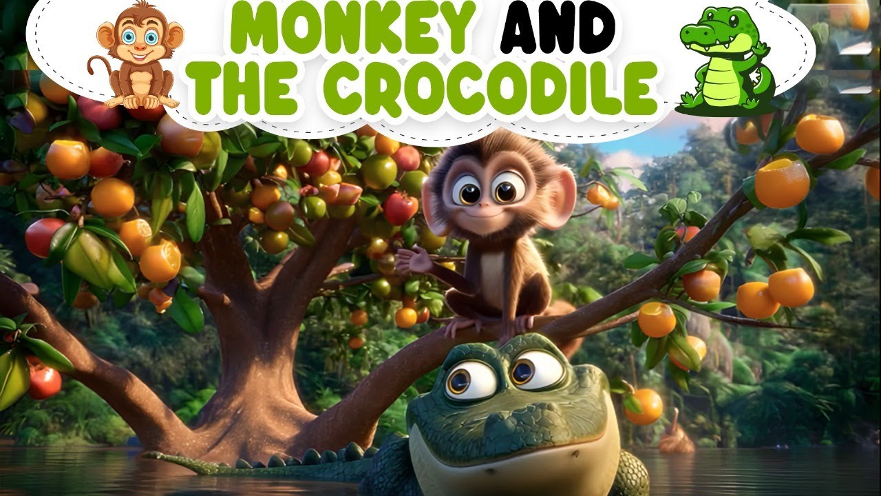 The Monkey and The Crocodile | Moral Story for Kids | Panchatantra ...