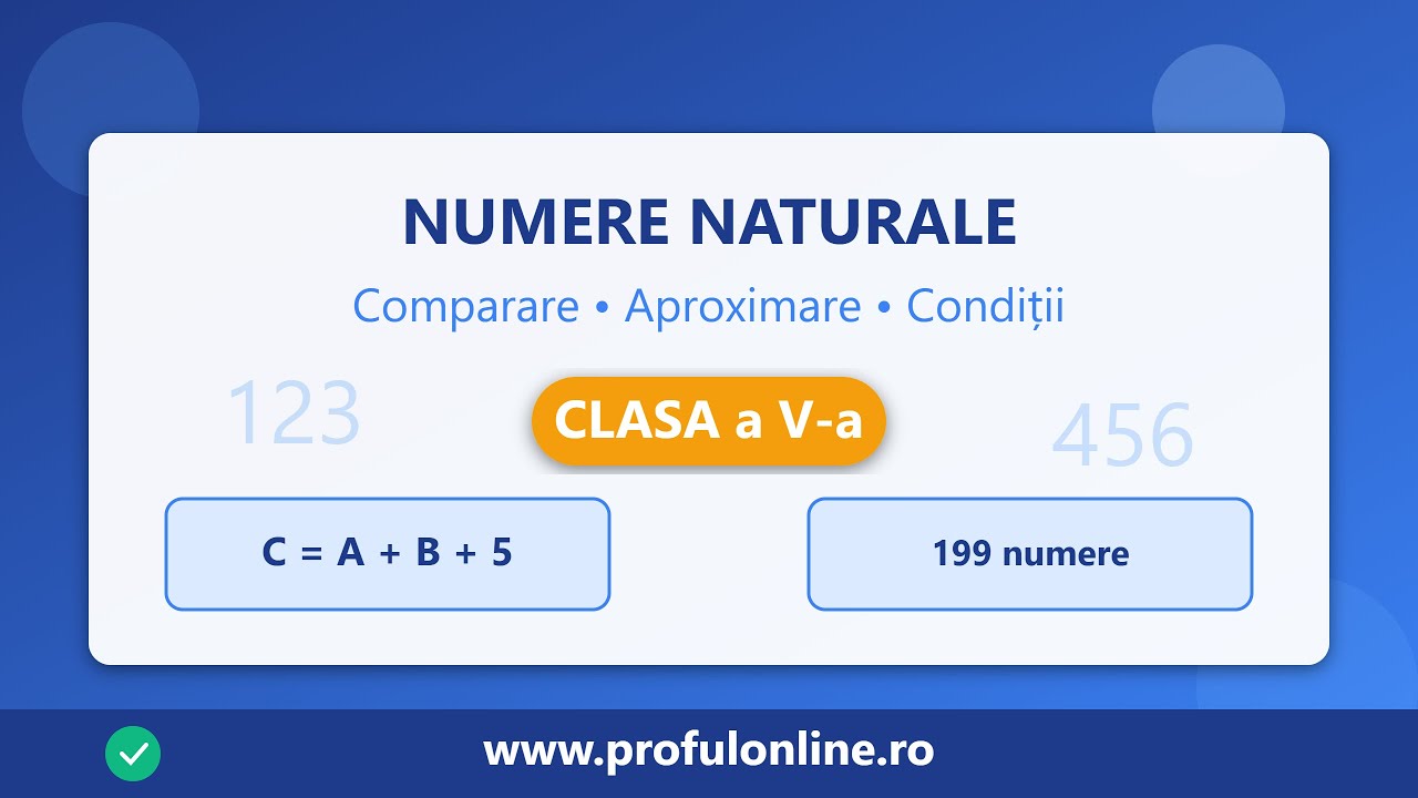 Numere naturale: Comparare, Aproximare și Probleme cu Condiții | Clasa ...