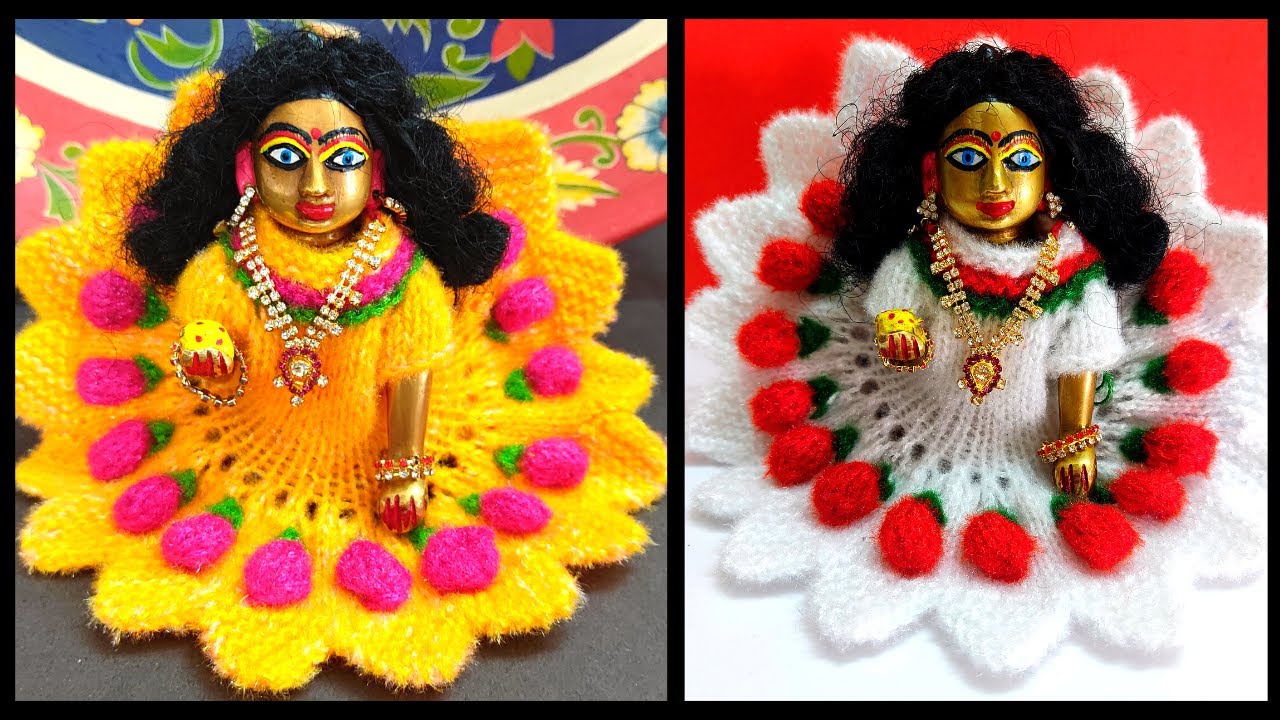 easy knitting laddu gopal flower 🌹🌷dress | kanha ji ki woolen dress 👗 ...