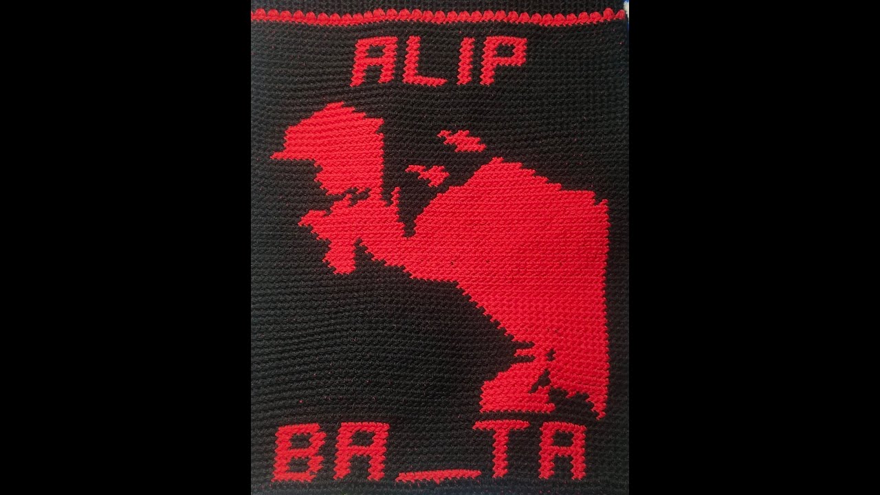 tutorial Rajutan gambar peta Papua & tulisan Alip ba-ta (part 1 ...