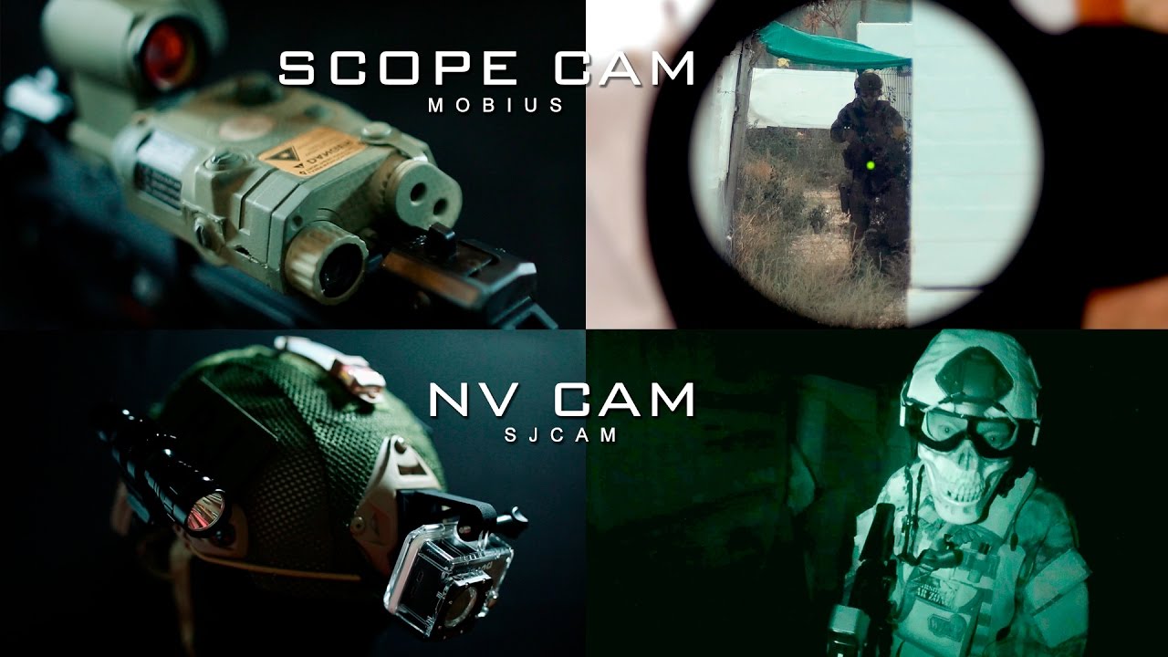 Mobius SCOPE CAM y Sjcam VISIÓN NOCTURNA - Airsoft Tutorial - YouTube