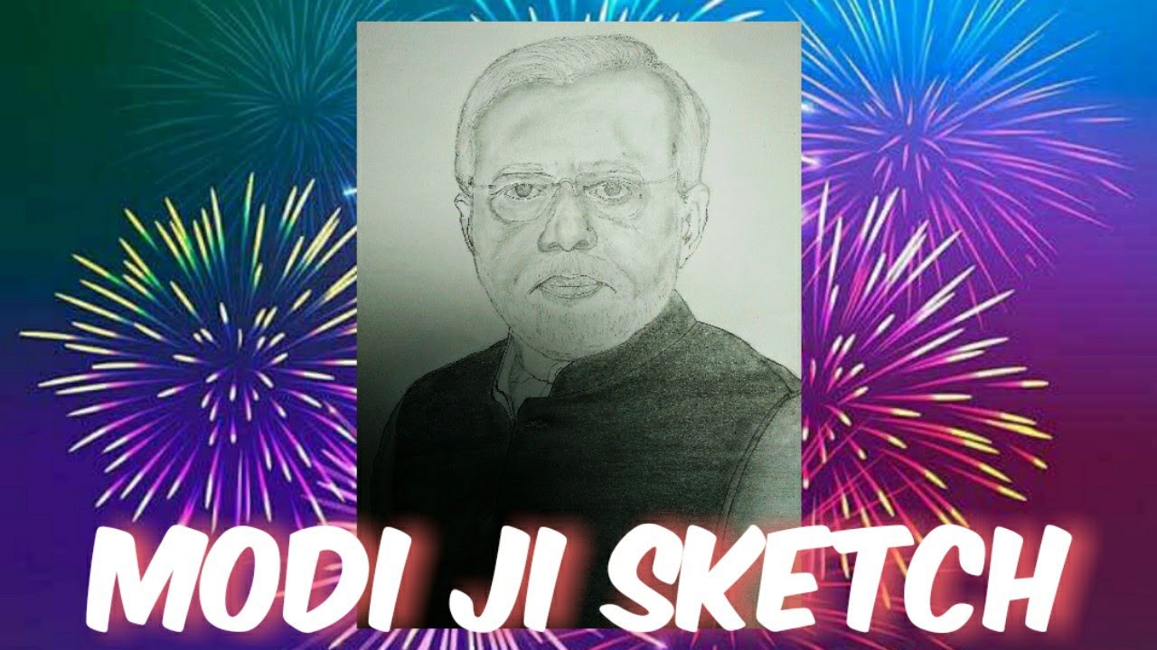Modi ji sketch | How to draw PM Narendra modi ji sketch step by step ...