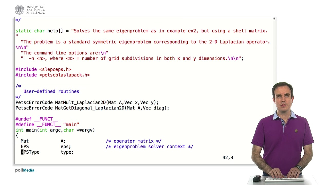 SLEPc: Matrix-free eigenproblems | | UPV - YouTube