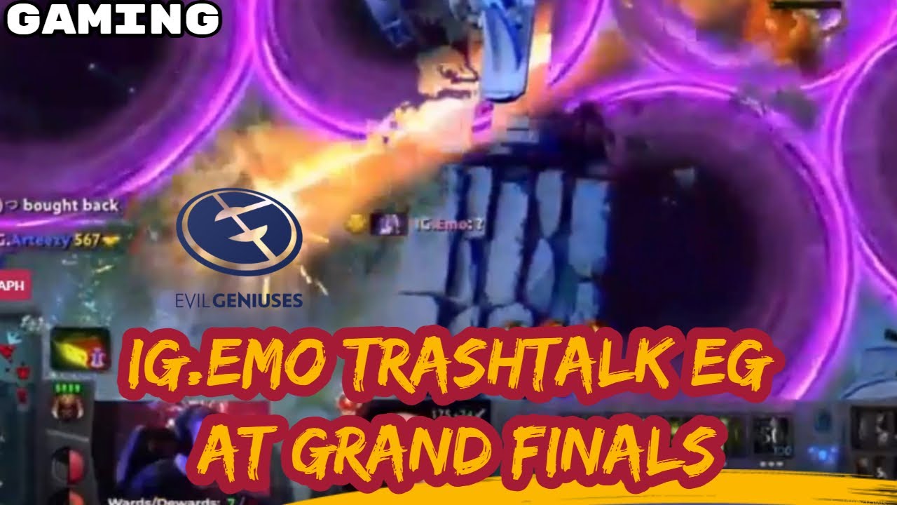 IG.EMO TRASHTALK EG AT SINGAPORE MAJOR GRAND FINALS GAME 3 | QUESTION ...