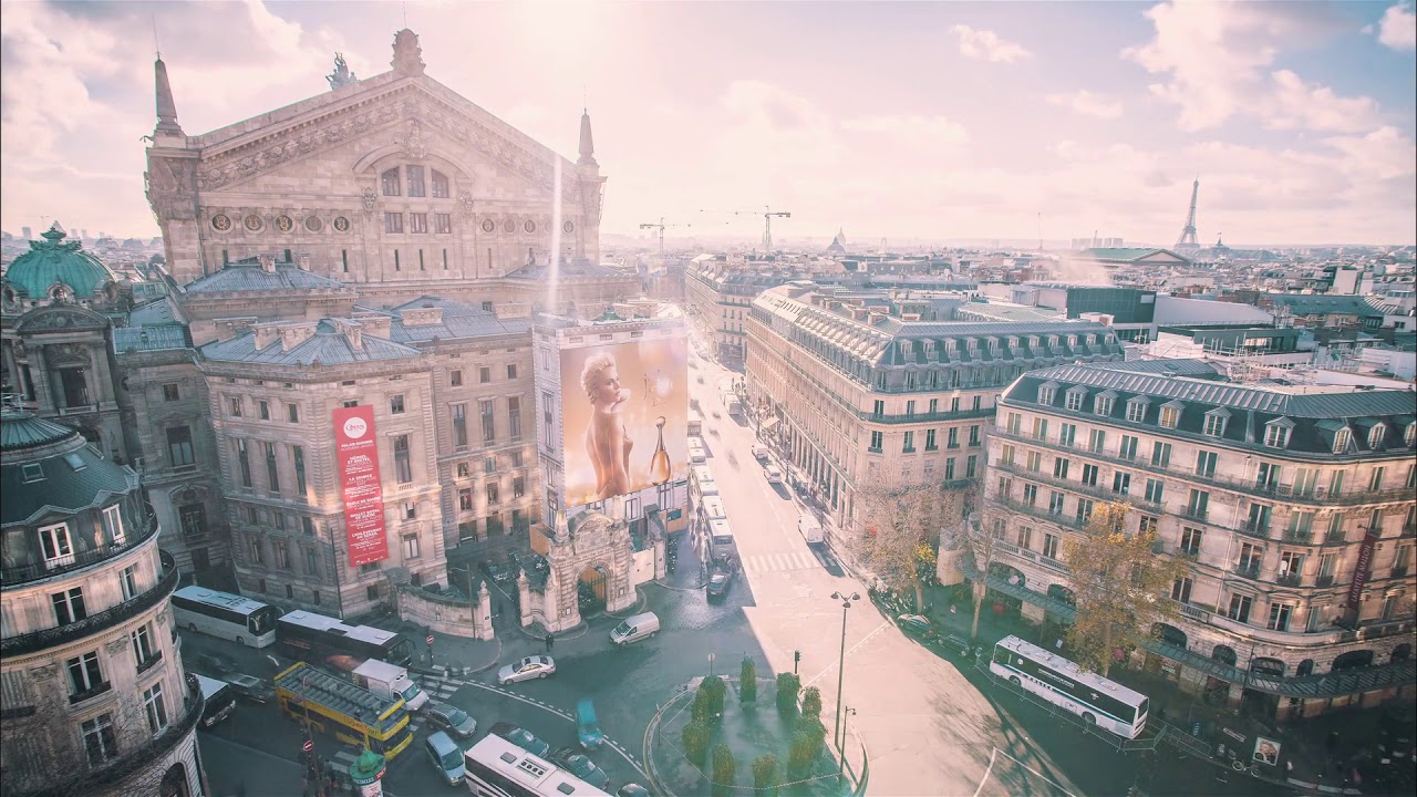 timelapse sequence of paris france the back of the opera garnier - YouTube