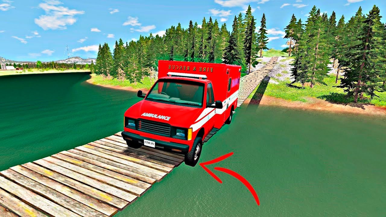 Cars VS Large Bridge BeamNG Drive BeamNG Cool Videos - YouTube