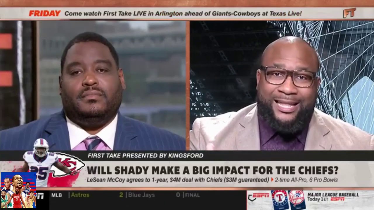 First Take 9/2/19 | LeSean McCoy to Hoin Chiefs after being released by ...