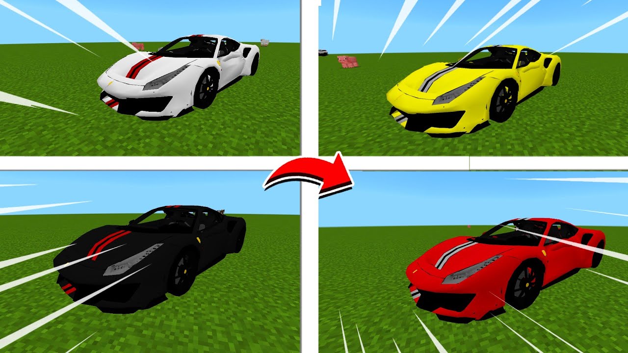 NOVO ADDON/MOD DE CARROS DA FERRARI PARA MINECRAFT PE! (Minecraft ...