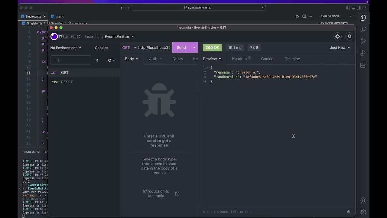 Singleton Em Typescript Nodejs Express E Eventemitter Youtube