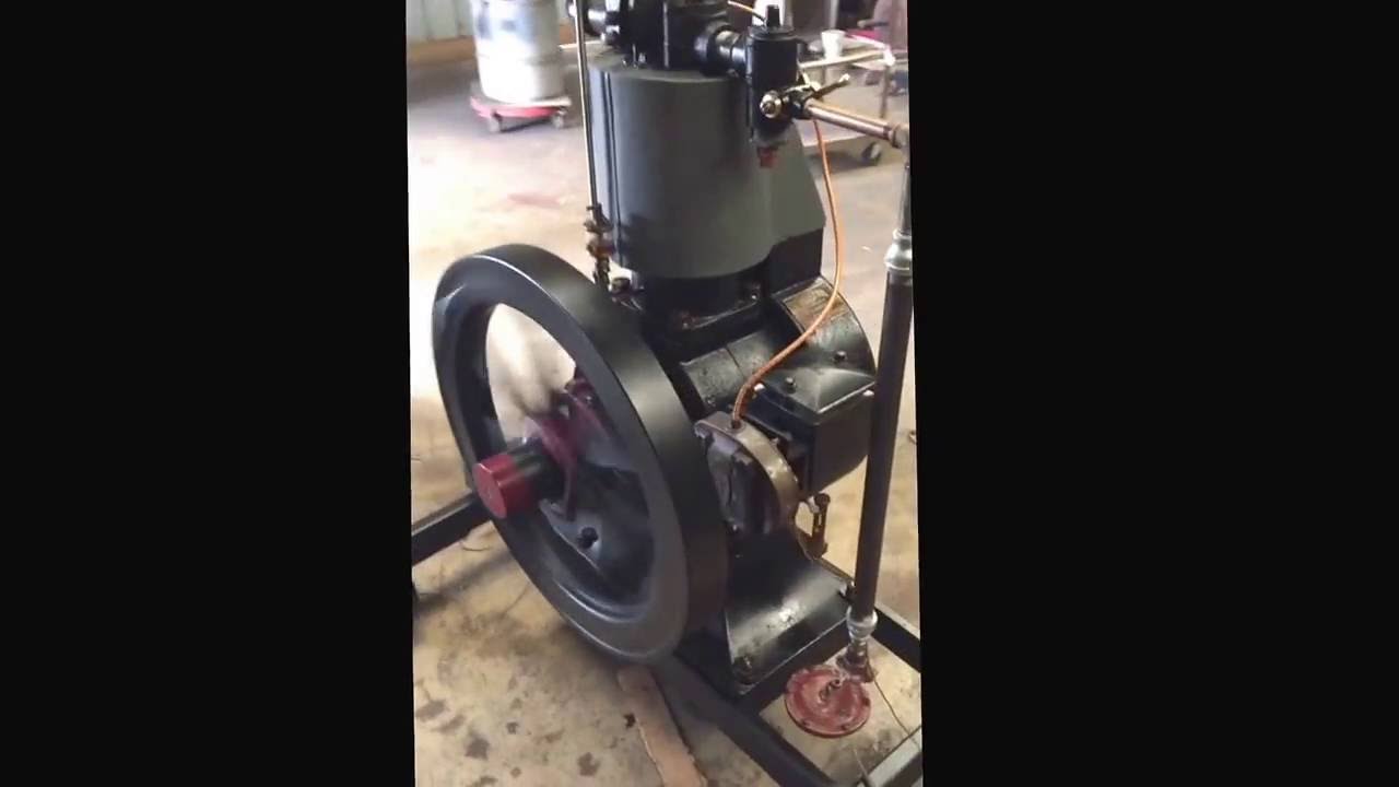 Myrick Eclipse 5 HP forge blower hit and miss engine- first run - YouTube