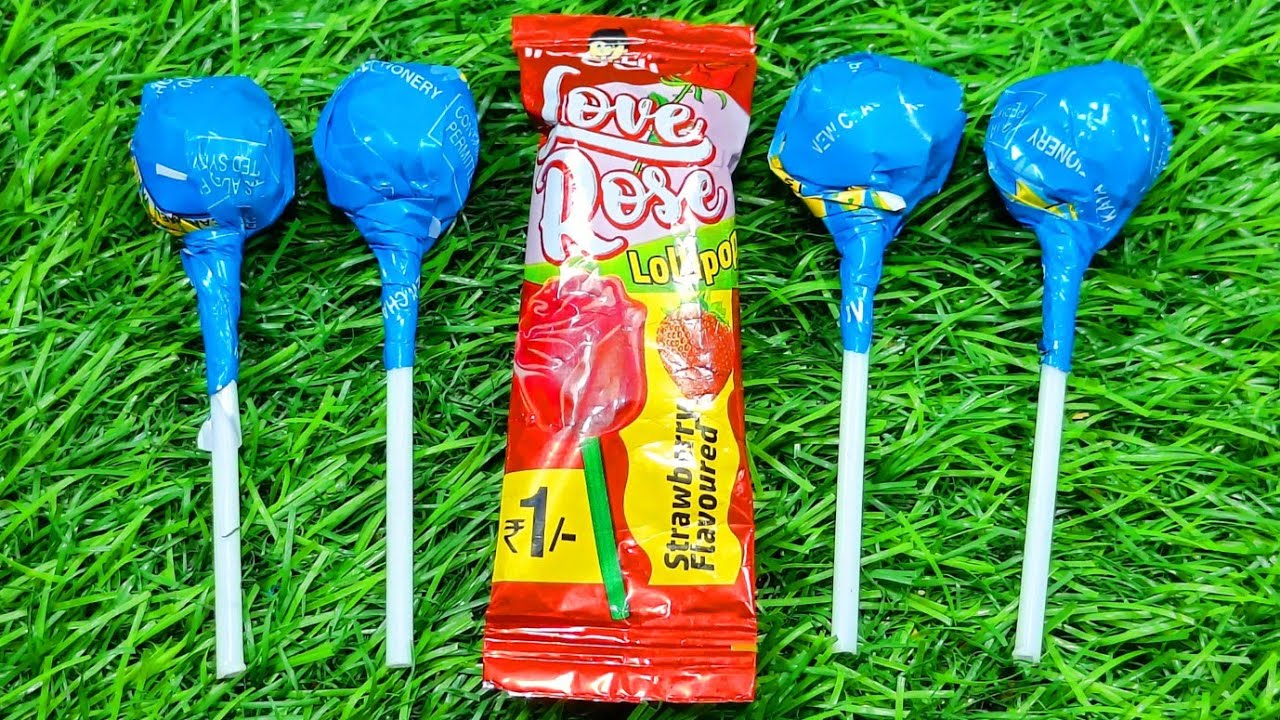 Satisfying | Candy Lollipop Unpacking Videos | One Red Candy Packet ...