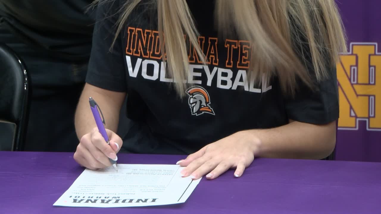 Ava Lowe signs with Indiana Tech - YouTube