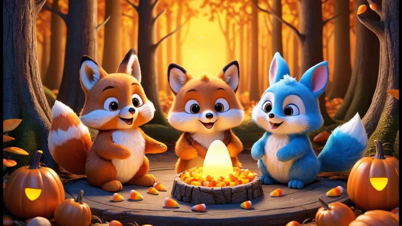 Fluffy Fox and the Candy Corn Forest | Sweet Fox Song for Kids | Candy ...