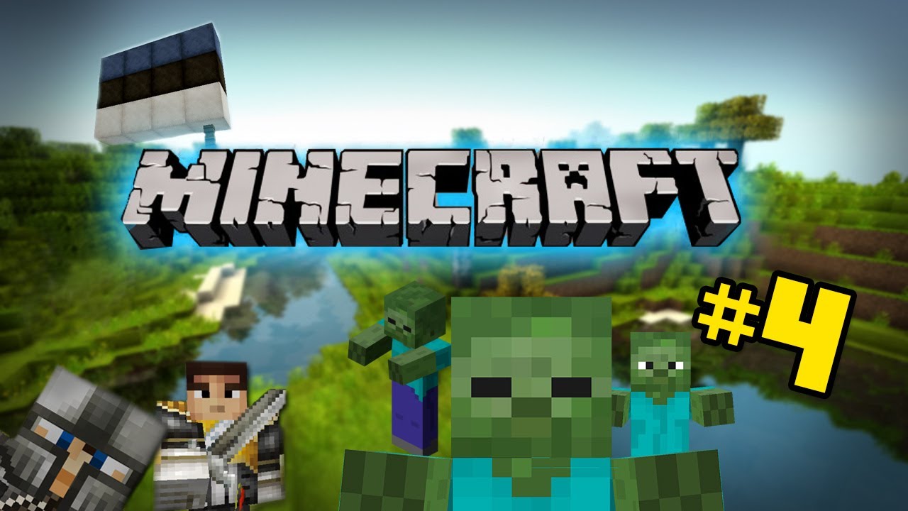 Minecraft #4 - Zombie Attack! - YouTube
